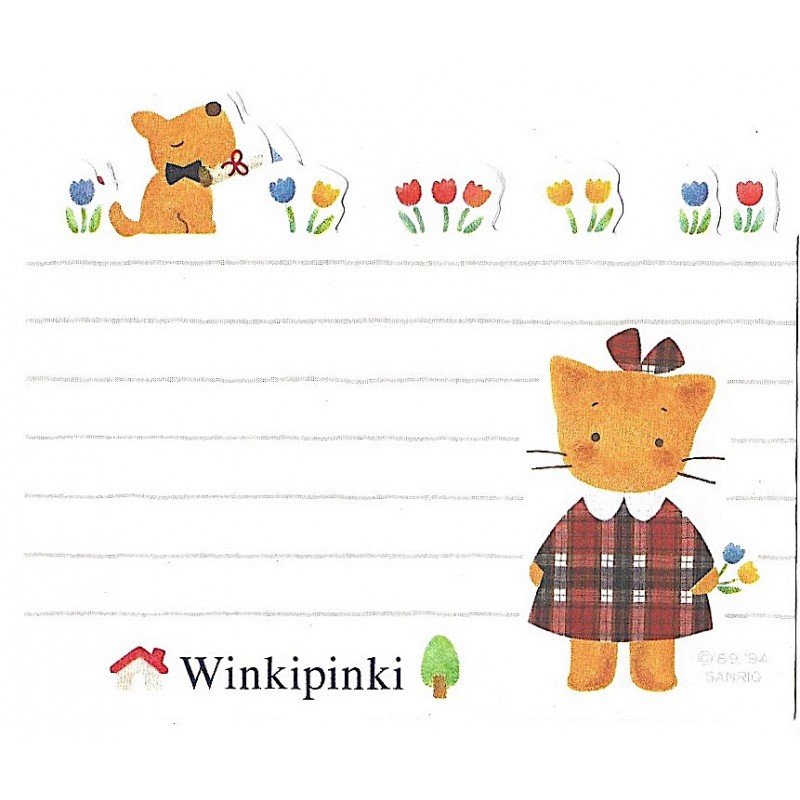 Ano 1994. Kit 2 NOTAS Winkipinki Antigo (Vintage) Sanrio